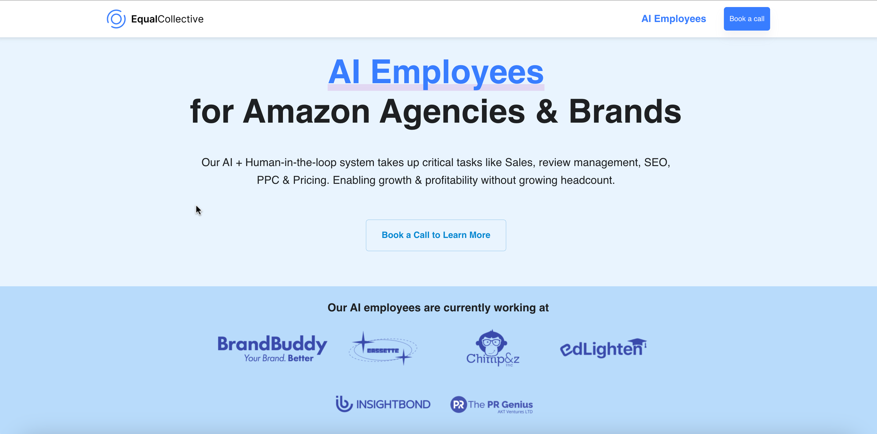 AI Employees for Amazon Agencies | Equal Collective